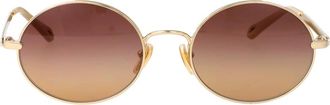 Chlo&eacute; Lunettes de soleil rondes - unisex - Accessoires - Jaune - Taille: 55 MM