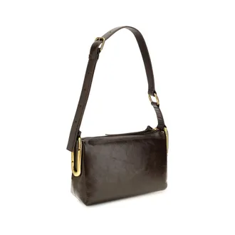 Marc Jacobs Crinkle Calf Leather Shoulder Bag - Brown