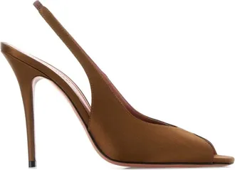 Amina Muaddi Femme, Chaussures, Brun, Taille: 39 EU Kristina Sling 105