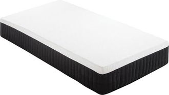 HOMCOM Matratze 90x200 cm 25 cm H&ouml;he ergonomische Taschenfederkernmatratze mit Memory-Schaumstoff 7-Zonen-Unterst&uuml;tzung H3 H&auml;rtegrad