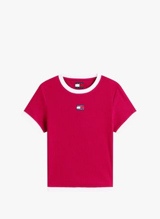 Tommy Hilfiger T-shirt c&ocirc;tel&eacute; en coton m&eacute;lang&eacute;