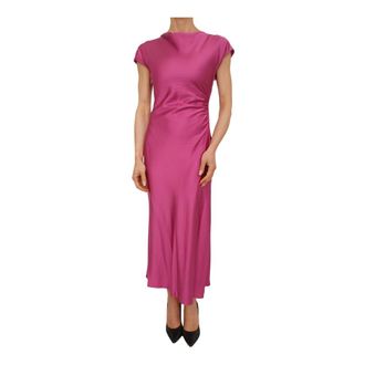 Liu Jo Langes Satin-Kleid - - Dresses - Damen - Rosa - XL