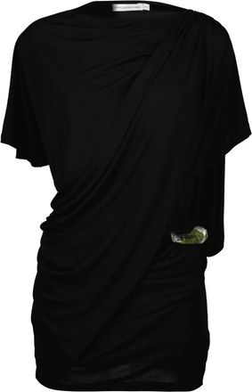CHRISTOPHER ESBER Femme, Robes, Noir, Taille: 38 FR Résine Naturelle Robe Asymétrique Drapée