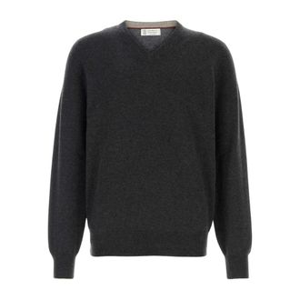 Brunello Cucinelli V-neck Strickware - - Knitwear - Herren - Grau - 2XL