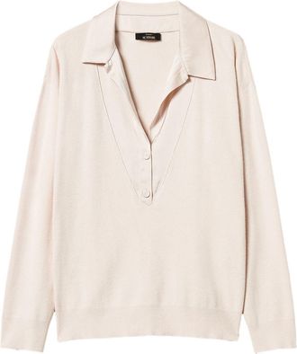 Twin-Set Pullover mit V-Ausschnitt - Rosa