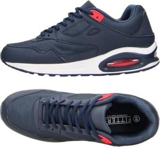 Fitters Footwear Fitters Sean Baskets pour homme en grandes tailles avec semelle amortie de lair Pointure 47 48 49 50, bleu marine, 48 EU