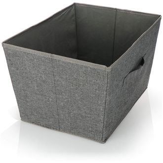 Com-Four Aufbewahrungsbox - Faltbare Kiste zur Aufbewahrung - Faltbox mit Griff für Kleiderschrank, Kleidung, Bücher, Spielzeug