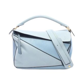 Loewe Pre-owned Puzzle Leather 2way Bag - Femme - Pre-owned - Bleu - Taille: ONE Size