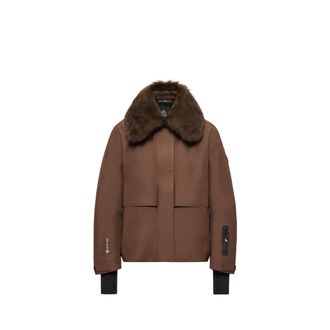 Moncler Moncler Caurel Gore-tex Shearling-trimmed Insulated Ski Jacket, Women, Brown, Size: 00