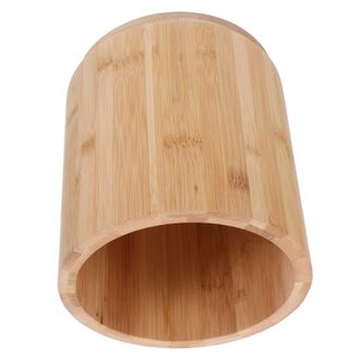 Heallily Drehbarer Utensilienhalter, drehbarer Organizer mit natürlichem Finish, Ablage für Arbeitsplatte, eleganter Topf zum Kochen und als Bauernhaus-Dekorat