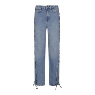 Rotate Twisted Lacing Jeans - - Jeans - Damen - Blau - W27