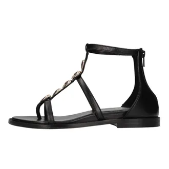 Emanuelle Vee Flache Ledersandalen - - Shoes - Damen - Schwarzk - 38 EU