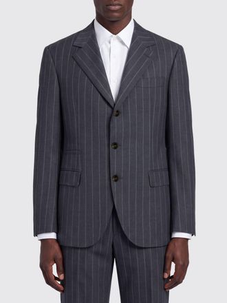 Brunello Cucinelli Einreiher-Blazer aus Nadelstreifen-Technikstoff von mit steigendem Revers