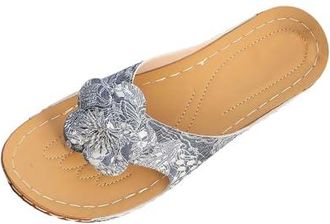 Generic Chaussures d&eacute;quitation pour femme - Chaussures de plage - Talon - Clip Toe - Pantoufles creuses - D&eacute;contract&eacute;es - Sandales - Bottines, bleu, 37 EU