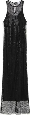 Emme Di Marella Emme DI Marella, Femme, Robes, Noir, Taille: 42 FR Robe en maille &agrave; strass sans manches