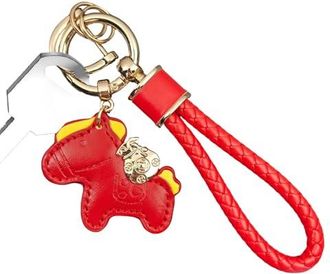 Generic Porte-cl&eacute;s De Lann&eacute;e Du Cheval 2026 - D&eacute;coration Pendentif De Sac En Cuir | Mascotte De Charme De Cheval Du Nouvel An Lunaire, Sac &Agrave; Dos, Valise, Orne