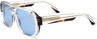 Generic Lunettes De Soleil R&eacute;tro UV400 &Agrave; Grande Monture For Hommes Et Femmes, Lunettes De Soleil De F&ecirc;te Photo(Blue)