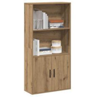 Les Tendances Biblioth&egrave;que ch&ecirc;ne artisanal 60x24x120 bois ding&eacute;nierie