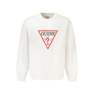 Guess wei&szlig;er Baumwollpullover f&uuml;r Herren