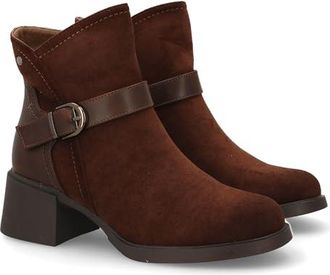 Shoes & Blues Bottine pour femme au design moderne et détail de boucle latérale. Talon large confortable, idéal pour lhiver automne., marron, 36 EU