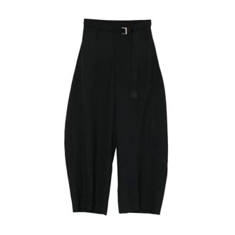 sacai Femme, Pantalons, Noir, Taille: 42 FR Chalk Stripe Pants