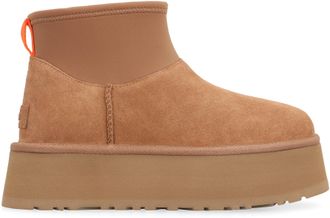 UGG Womens Classic Mini Dipper Boots Brown Leather