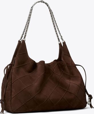 Tory Burch Damen Gro&szlig;e Fleming Tote Bag aus Wildleder