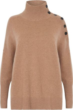 Kujten Pull cachemire col chemin&eacute; boutons dor&eacute;s, 4 fils - Pull Pinko