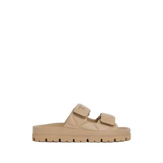 Prada Sandales plates en cuir