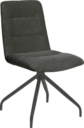 CARRYHOME Stuhl, Dunkelgrau, Metall, Textil, Rundrohr, 50x90x63 cm, Stoffauswahl, Sitzfl&auml;che 180&deg; drehbar, Esszimmer, St&uuml;hle, Esszimmerst&uuml;hle, Vierfu&szlig;st&uuml;hle