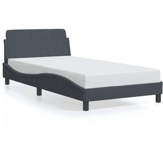vidaXL Bettgestell Dover Dunkelgrau 100x200 cm Samt Vidaxl
