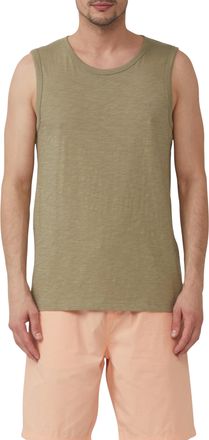 s.Oliver Baumwoll-Tanktop mit Flammgarnstruktur olivgr&uuml;n M
