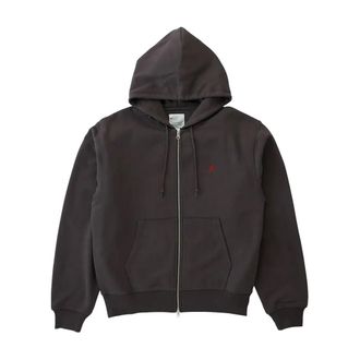 Gramicci Tiefe Braune Zip Hooded Sweatshirt - - Sweatshirts & Hoodies - Herren - Braun - M