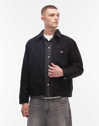 Dickies Ungef&uuml;tterte Maler-Jacke aus Canvas in Schwarz