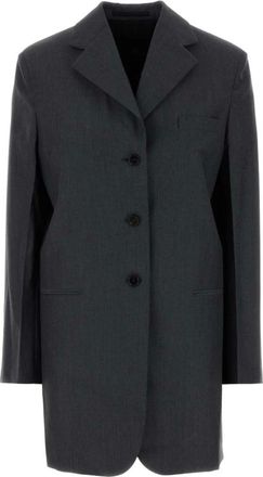Jil Sander Femme, Vestes, Gris, Taille: 42 FR Blazer oversize en laine m&eacute;lang&eacute;e