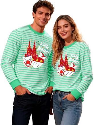 Generic T-shirt ray&eacute; rouge et blanc pour homme et femme, sweat-shirt ray&eacute; &agrave; col rond, t-shirt basique, rouge et blanc, costume de marin, costume de carnaval, 