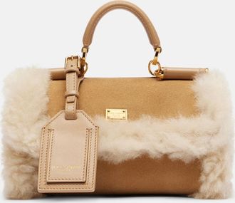 Dolce & Gabbana Sac My Sicily Small en daim &agrave; anse sup&eacute;rieure
