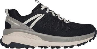 Skechers Homme Switch Back Venture Seeker Basket, Black Synthetic/Textile/Taupe Trim, 47.5 EU