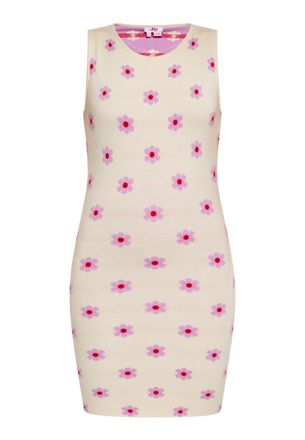 Mymo Kleid Damen CREME LILA ROT