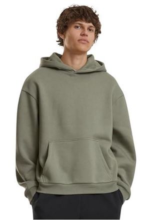 Build Your Brand By284-fluffy Hoody Sweat-Shirt &agrave; Capuche, Vert pal&eacute;olive, XL Homme