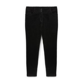 Fiorella Rubino Cord-Samt-R&ouml;hrenhose - - Trousers - Damen - Schwarzk - XL