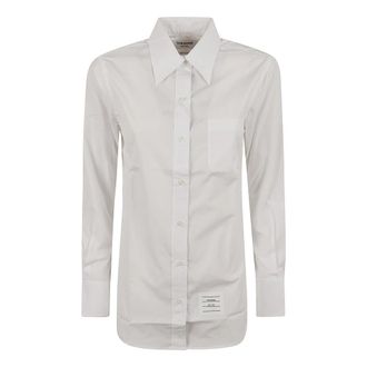 Thom Browne Wei&szlig;es Baumwoll-Popeline-Hemd - - Blouses & Shirts - Damen - Wei&szlig; - S