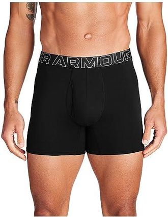 Under Armour Lot de 3 boxers en coton pour homme, entrejambe de 15,2 cm, confort tout au long de la journée et ultra doux, Noir uni - Noyau, 4X-Large