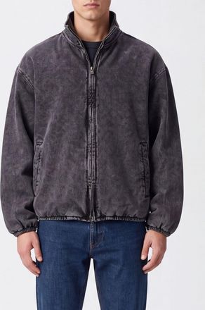 Diesel Relaxed-Fit-Bomberjacke aus Baumwolldenim mit Stehkragen und &uuml;berschnittenen Schultern von