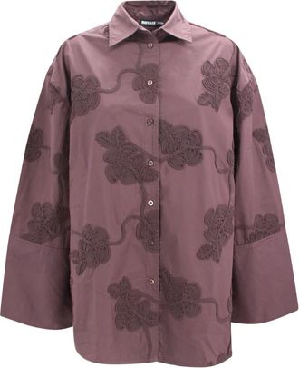 Rotate Rotate Birger Christensen, Femme, Blouses et Chemises, Multicolore, Taille: 34 FR Flower Oversized Shirt