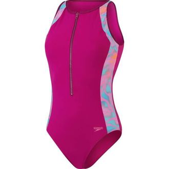 Speedo Damen Badeanzug PNL PT HYST AF PURPLE/ORANGE