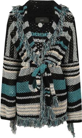 Alanui Femme, Pulls, Multicolore, Taille: 38 FR Ocean Stripes Cardigan