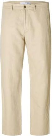 Selected Pantalon en coton et lin