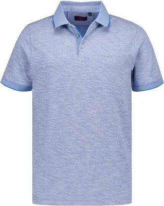 N.Z.A. Herren Polo-Shirt blau meliert