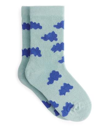 Arket Jacquard-Socken 2er-Pack -Blau